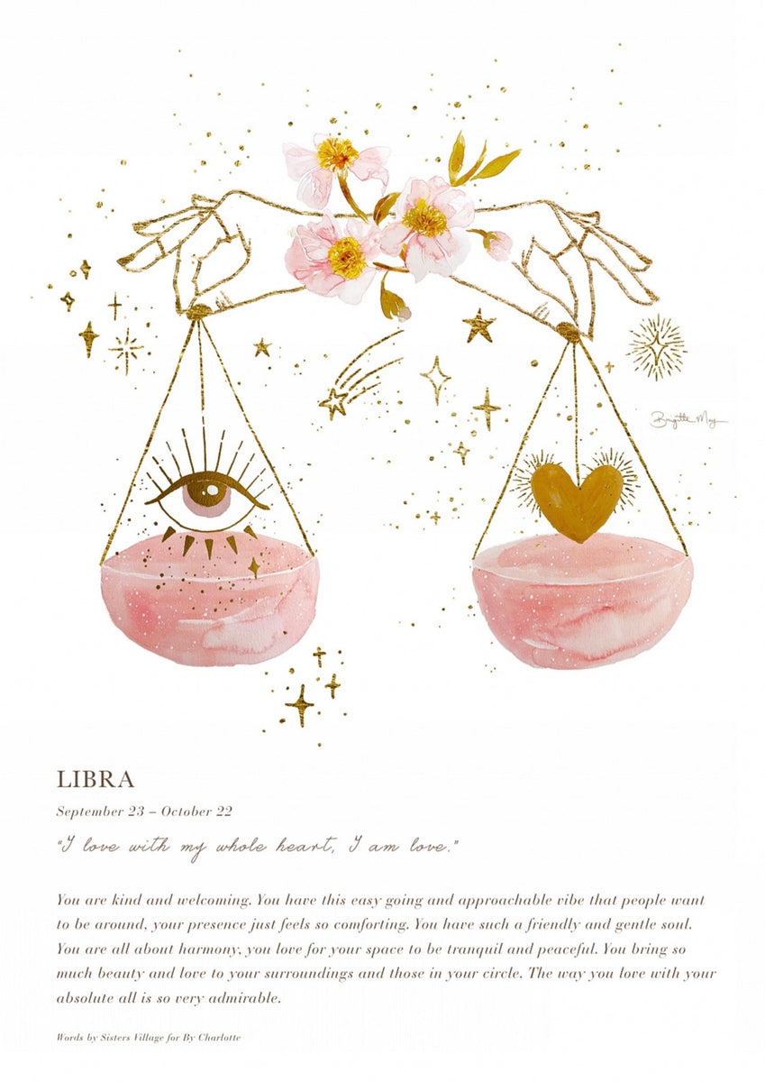 Libra A4 Digital Print – Sisters Village